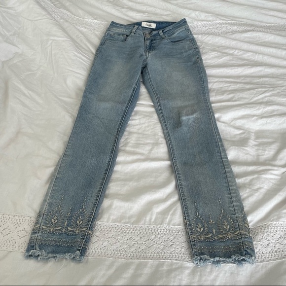 Angels | Jeans | Angels Jeans Sz 6 Skinny Ankle Embroidery Boho Y2k ...